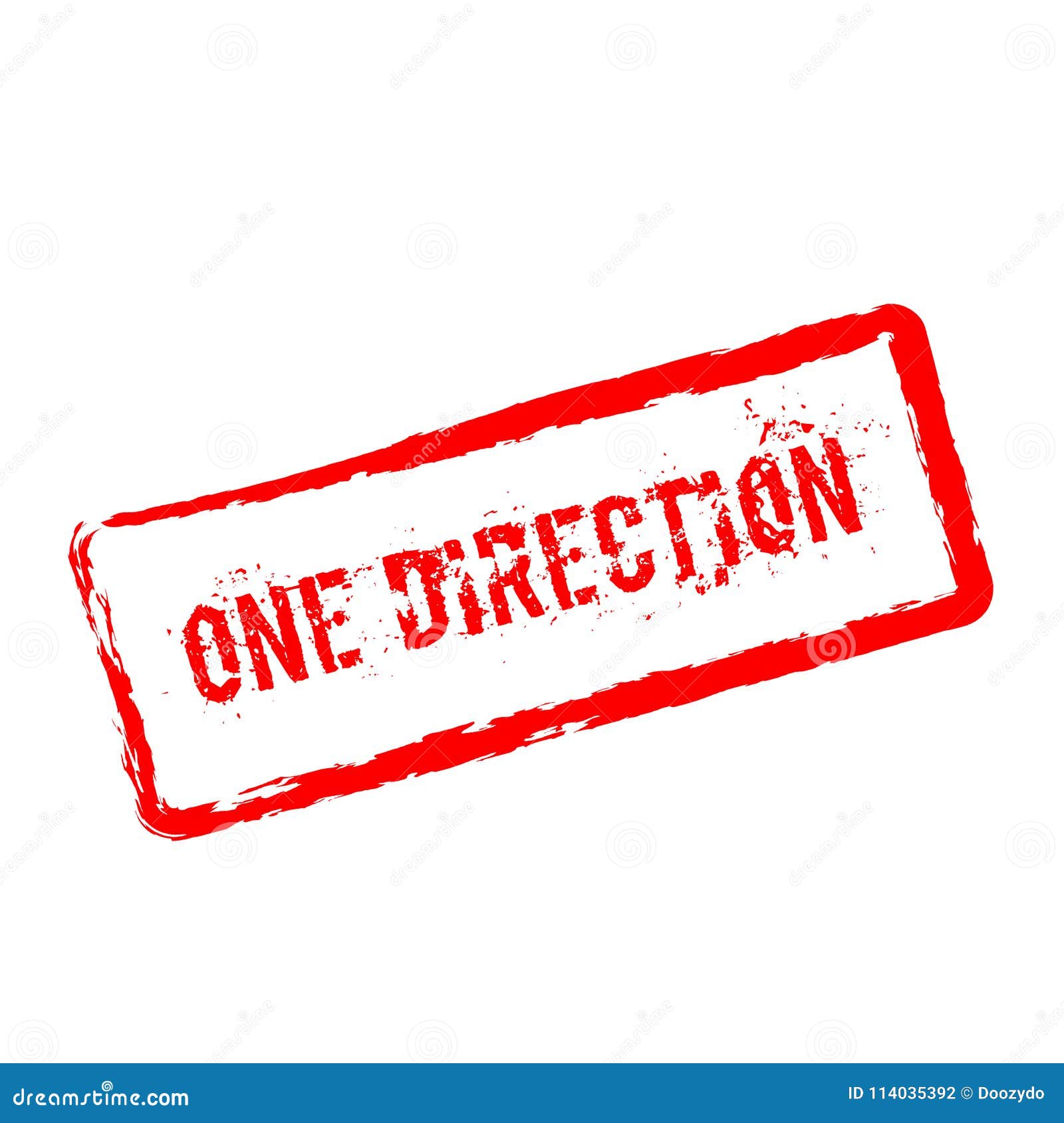 One Direction Red Rubber Stamp Isolated on White. Stock Vector ...
