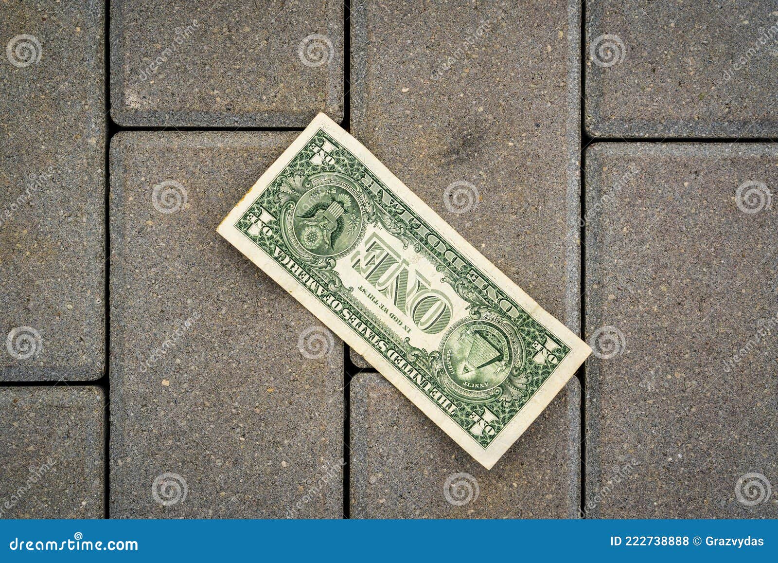 One Dollar Banknote Lying on the Ground Stock Photo - Image of dropped ...