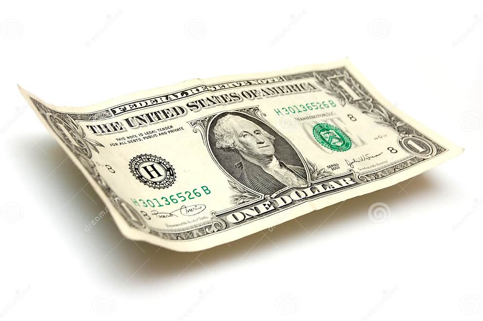 One Dollar Bill stock image. Image of treasury, money - 1369201