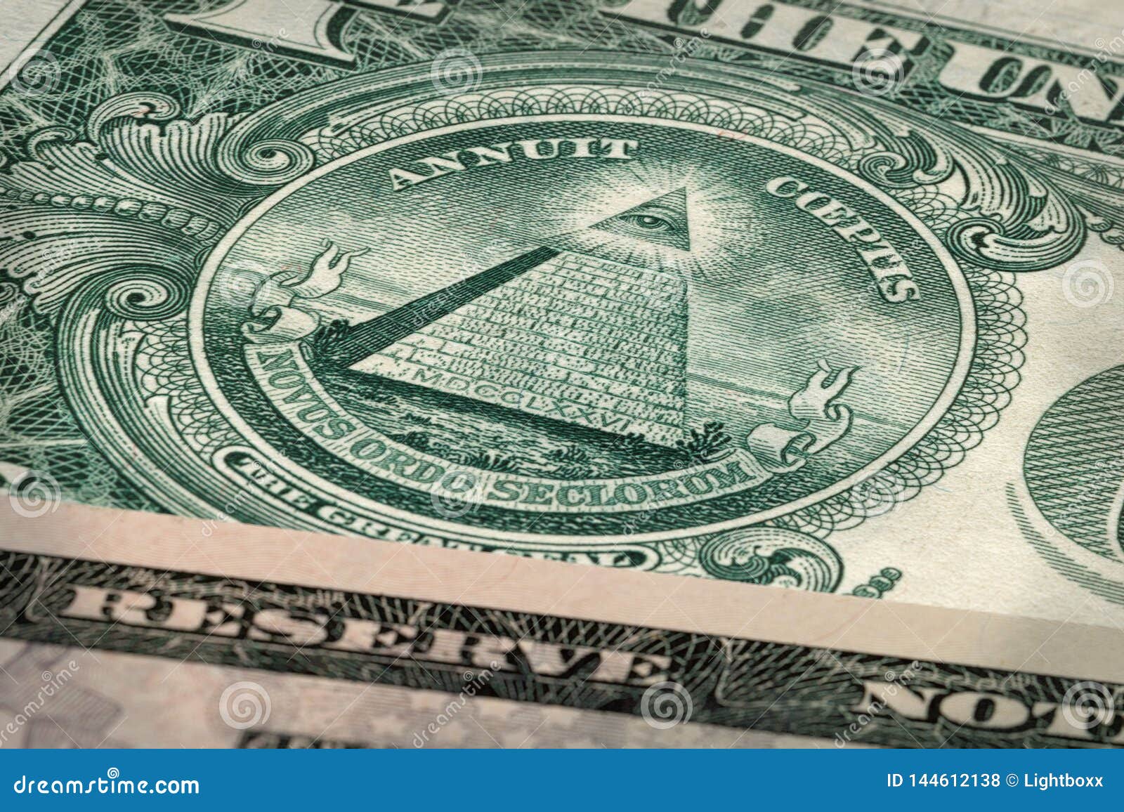 Annuit Coeptis Motto And The Eye Of Providence On The Reverse Side Of ...