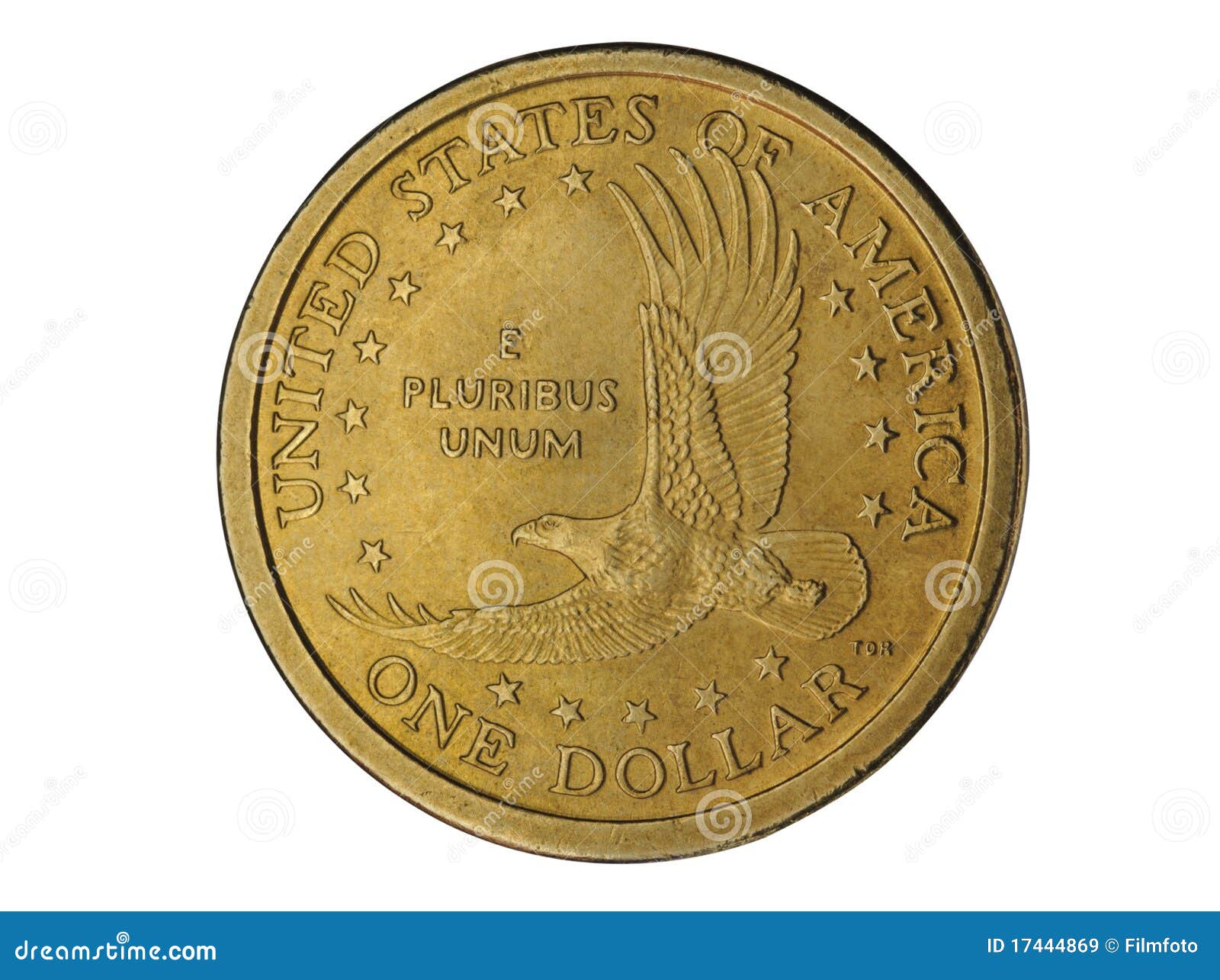 One dollar coin stock image. Image of cash, gold, money - 17444869