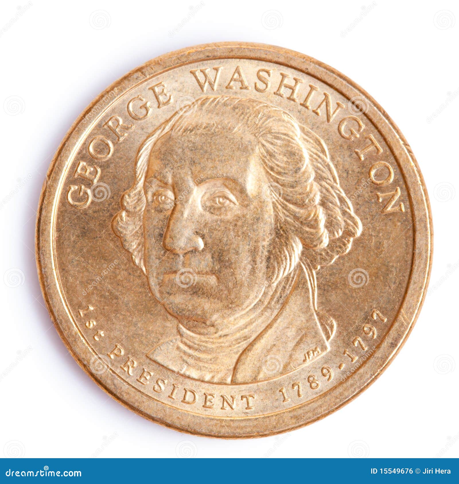 One Dollar Coin with George Washington Stock Photo - Image of ...