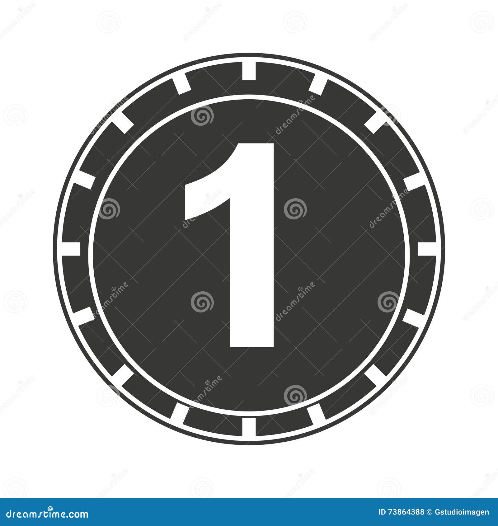 One Dollar Coin Isolated Icon Design Stock Illustration - Illustration ...