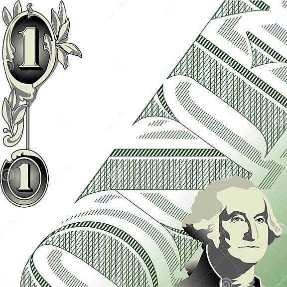 One dollar illustration stock vector. Illustration of bill - 5324083