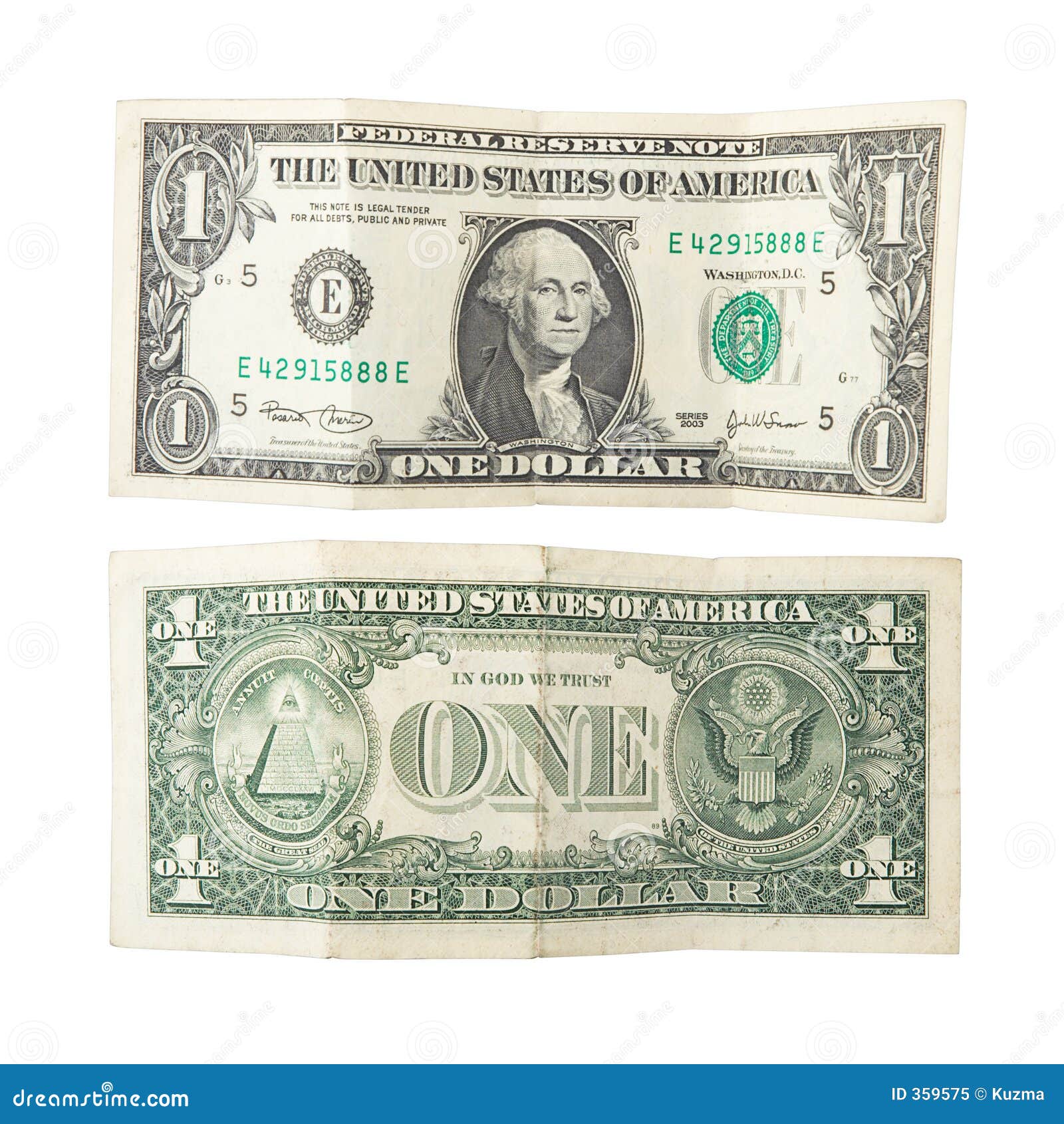 One dollar isolated stock image. Image of paper, sign, isolated - 359575