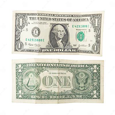 One dollar isolated stock image. Image of paper, sign, isolated - 359575