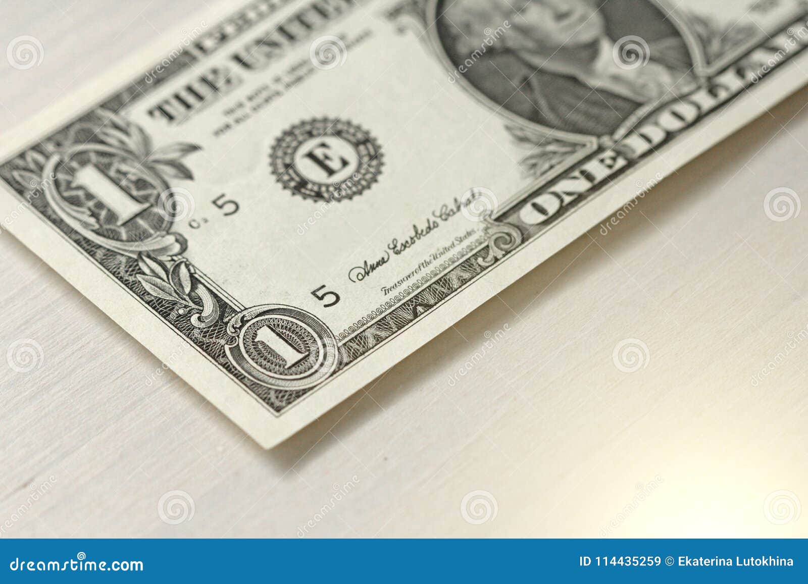 One Dollar with One Note. 1 Dollars Stock Image - Image of money, bills ...