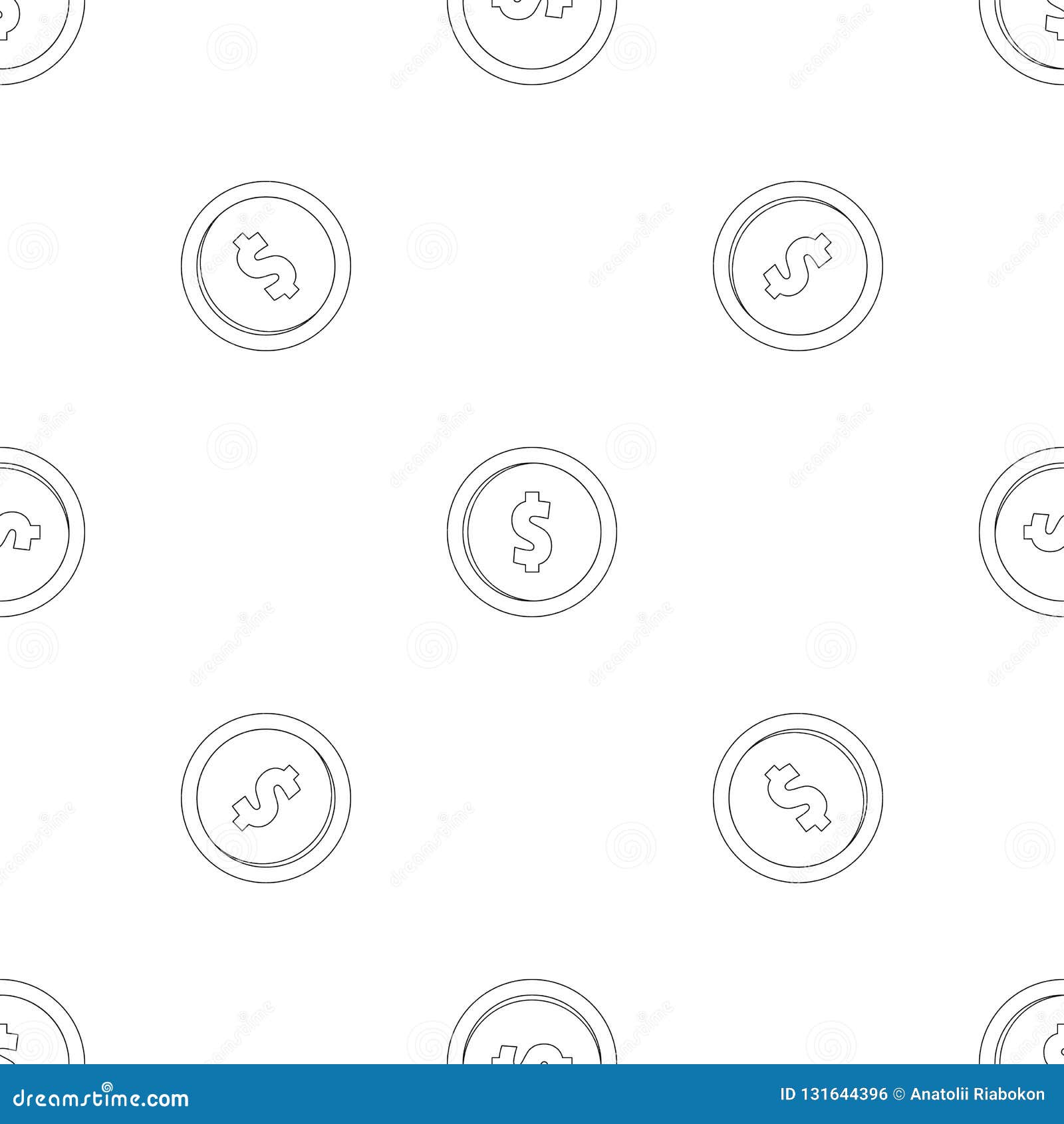 One Dollar Pattern Seamless Vector Stock Vector - Illustration of bank ...
