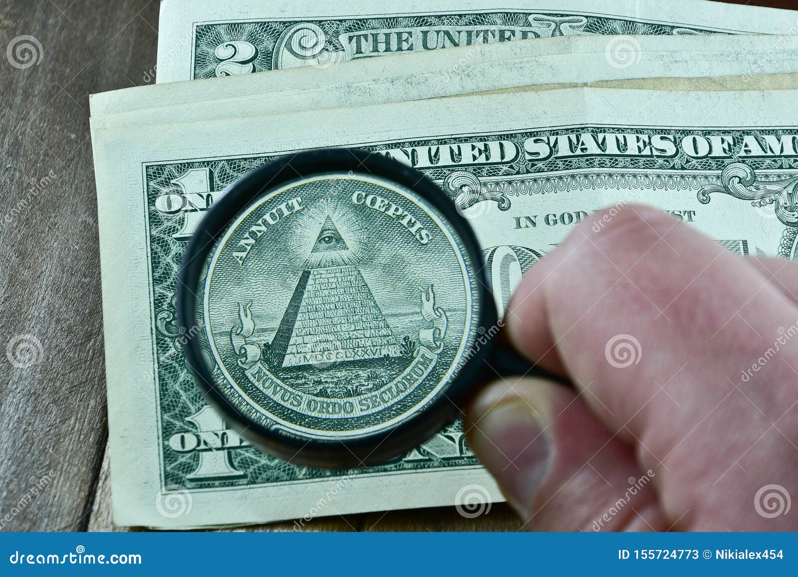 One Dollar US Bill Closeup Macro, Back Side Stock Image - Image of ...