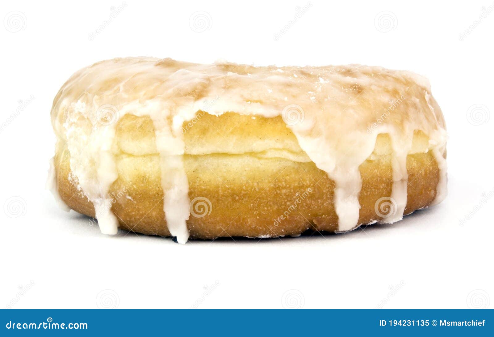 Donut Dripping with Sugar Glaze Stock Image - Image of calories, donut ...