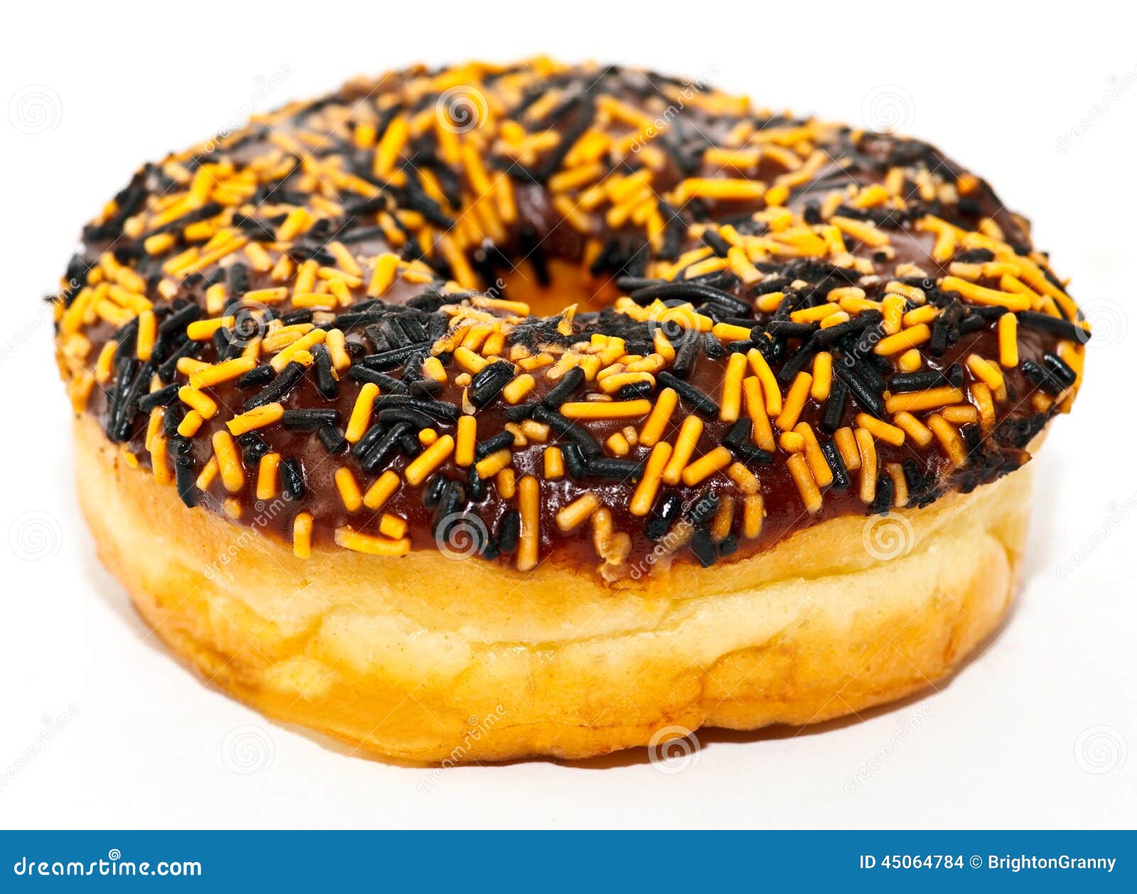 One doughnut stock photo. Image of edable, sprinkles - 45064784