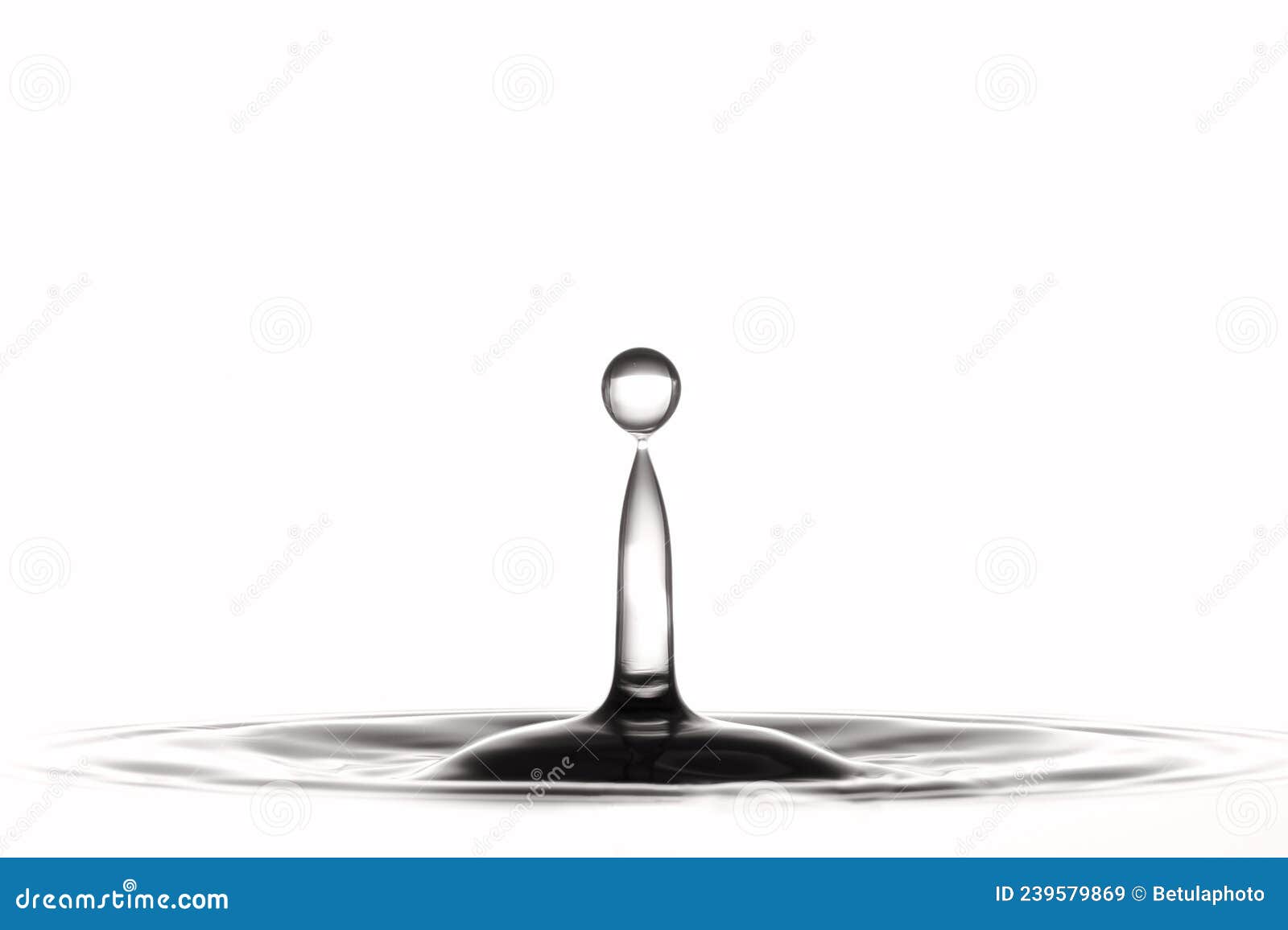 One Drop of Water Hits the Water. Stock Image - Image of wave, water ...