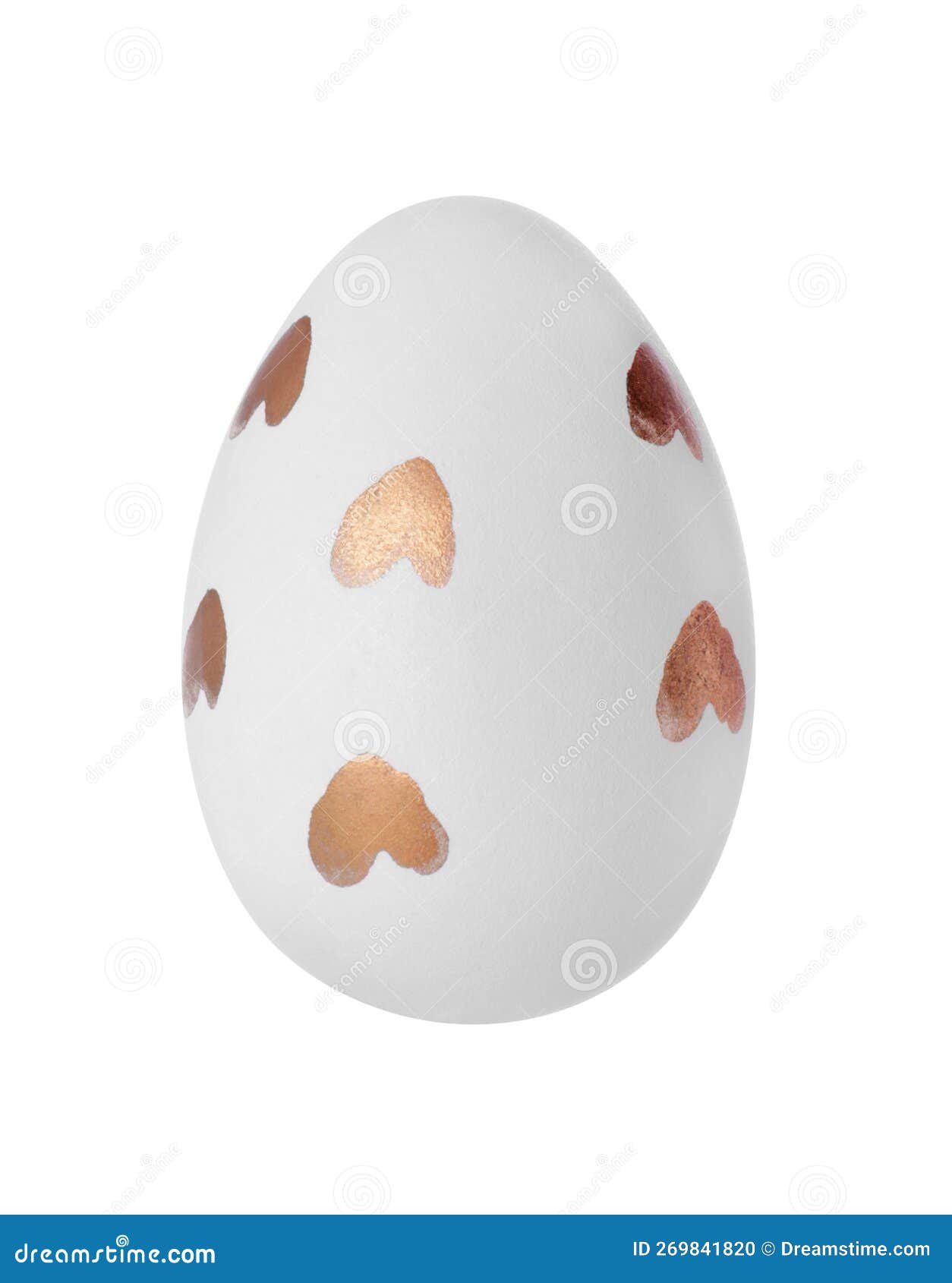 One Easter Egg with Stylish Pattern Isolated on White Stock Photo ...