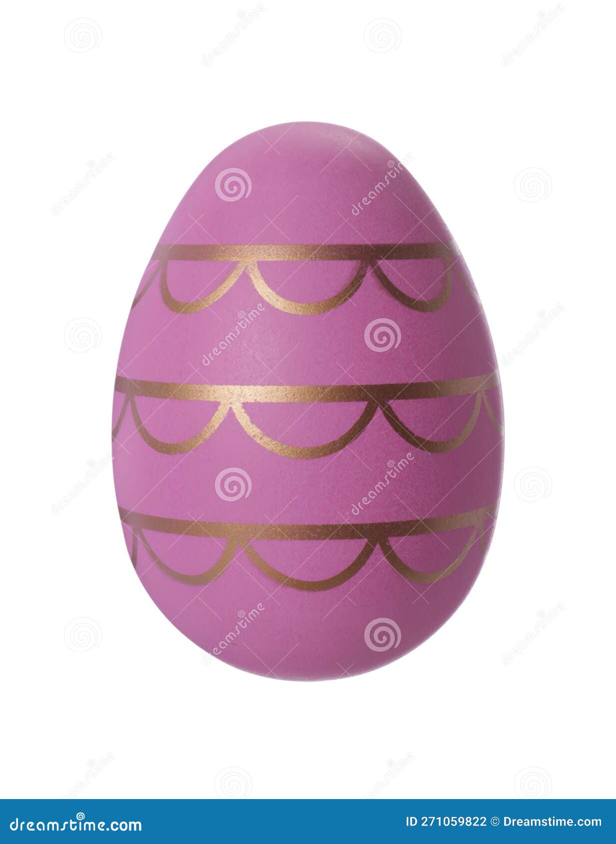 One Easter Egg with Stylish Pattern Isolated on White Stock Photo ...