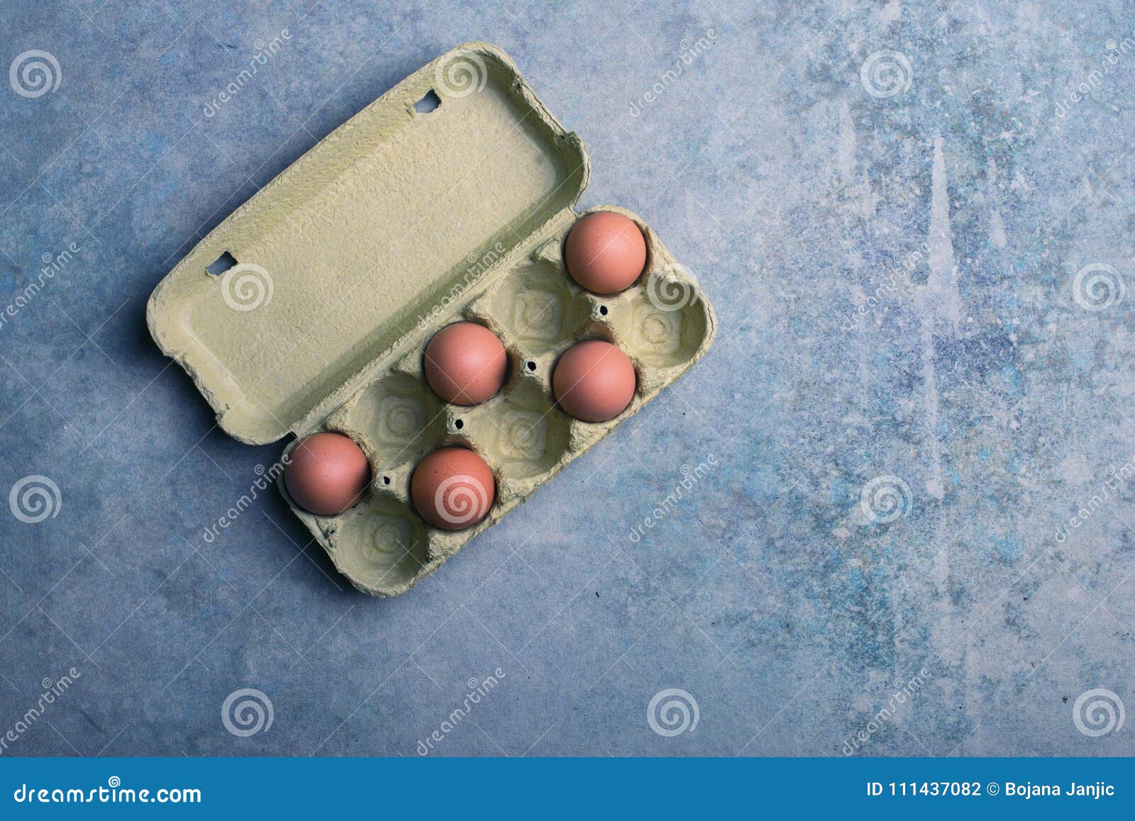 One Egg in the Carton Package Stock Photo - Image of natural, open ...