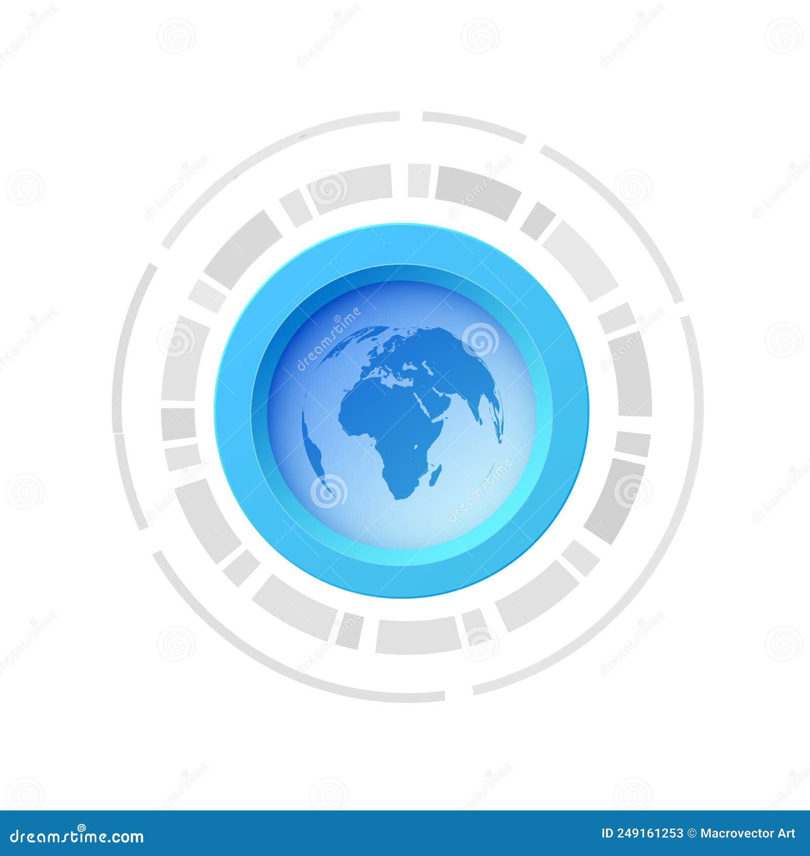 One Electronic Button Concept Stock Vector - Illustration of click ...