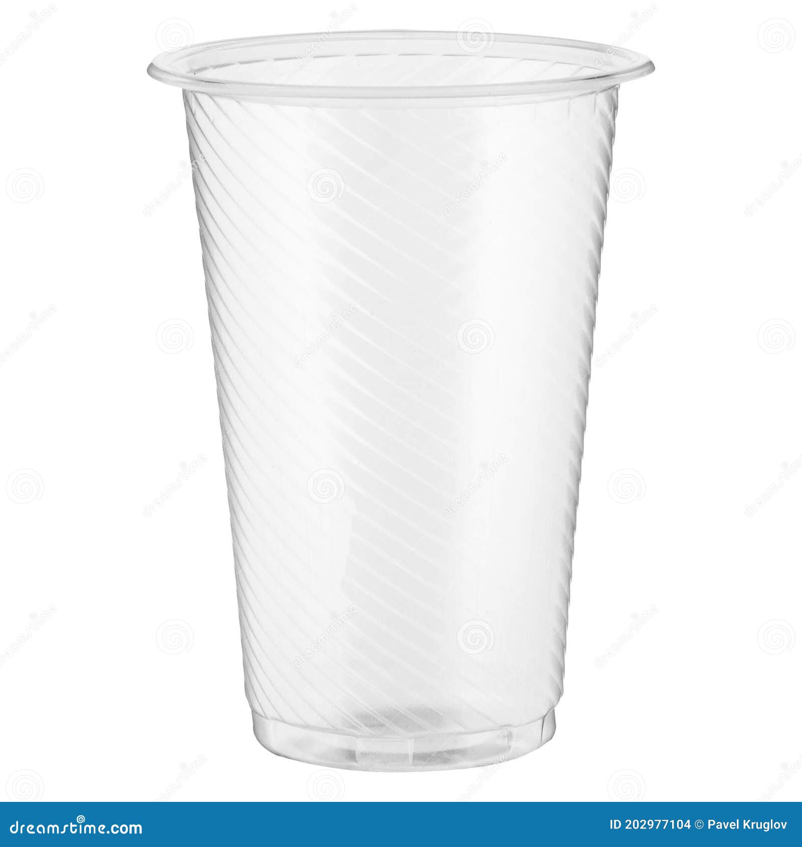 One Empty Disposable Transparent Plastic Cup Stock Photo - Image of ...