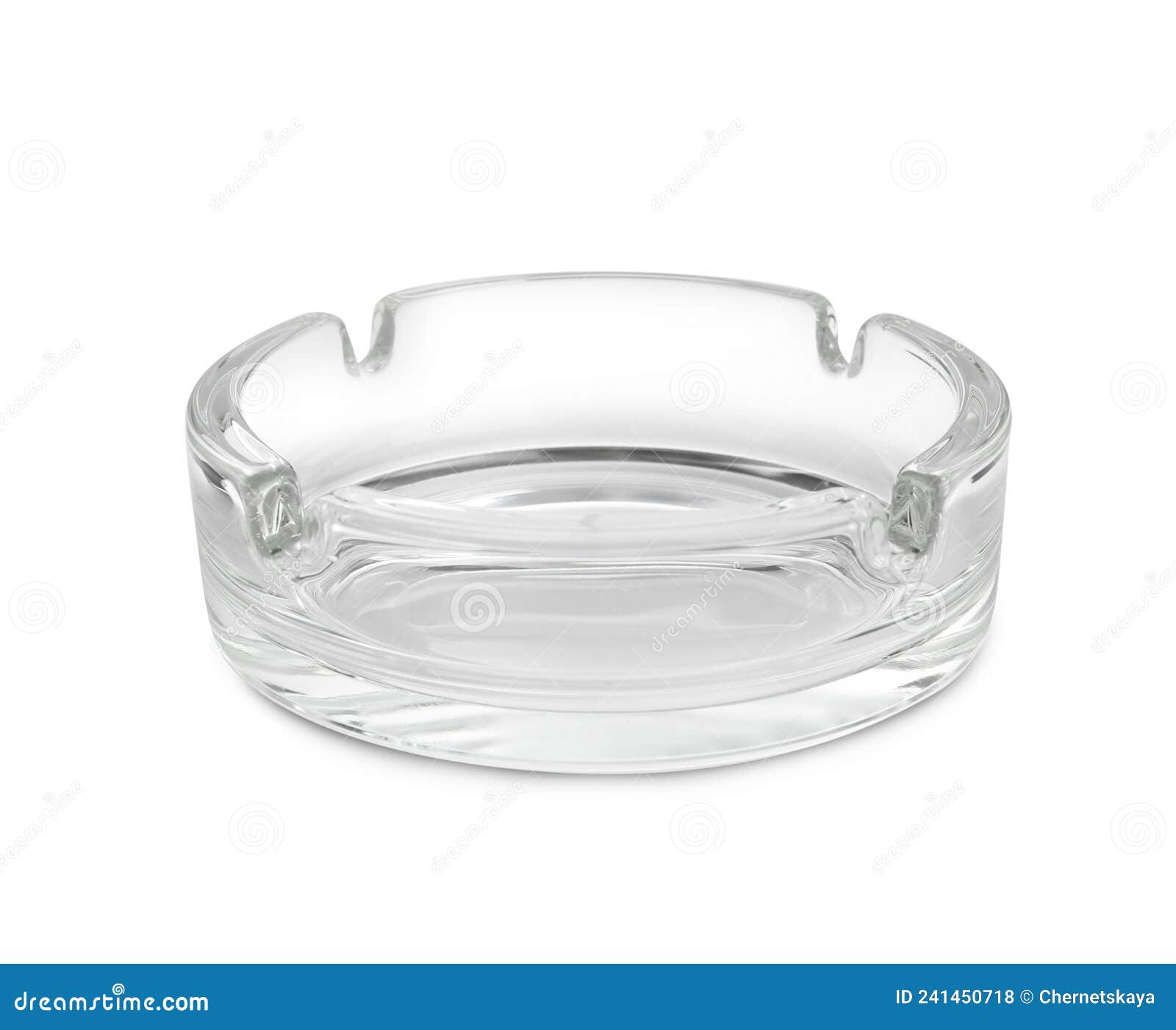 One Empty Glass Ashtray Isolated on White Stock Photo - Image of ...