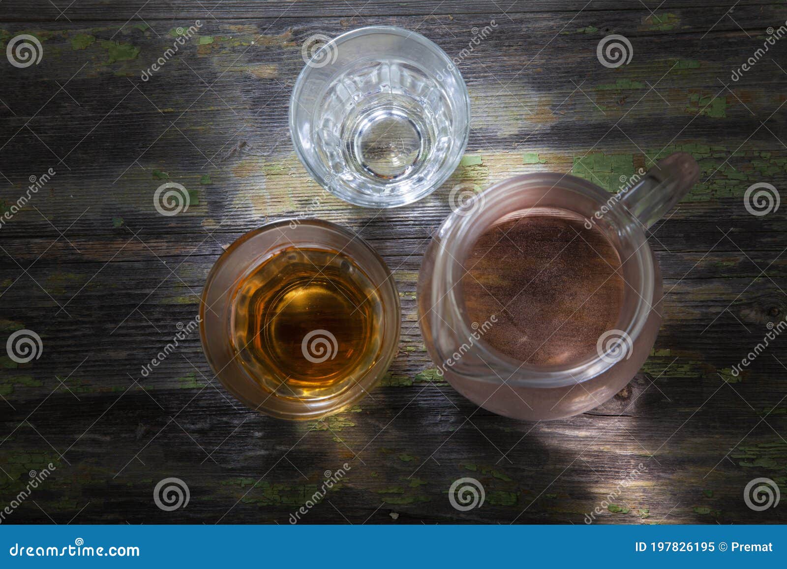 One Empty Glass of Drink on Table Stock Image - Image of mockup ...