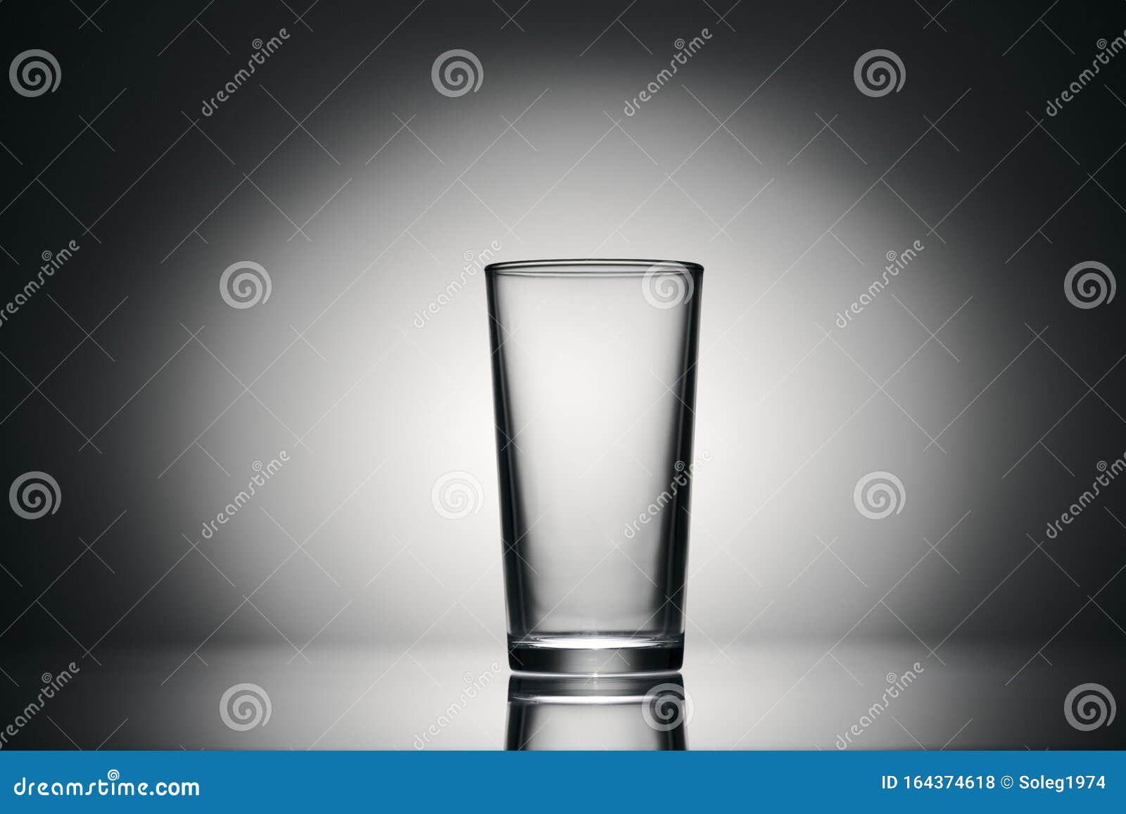 One Empty Glass for Water on a Dark Background Stock Photo - Image of ...