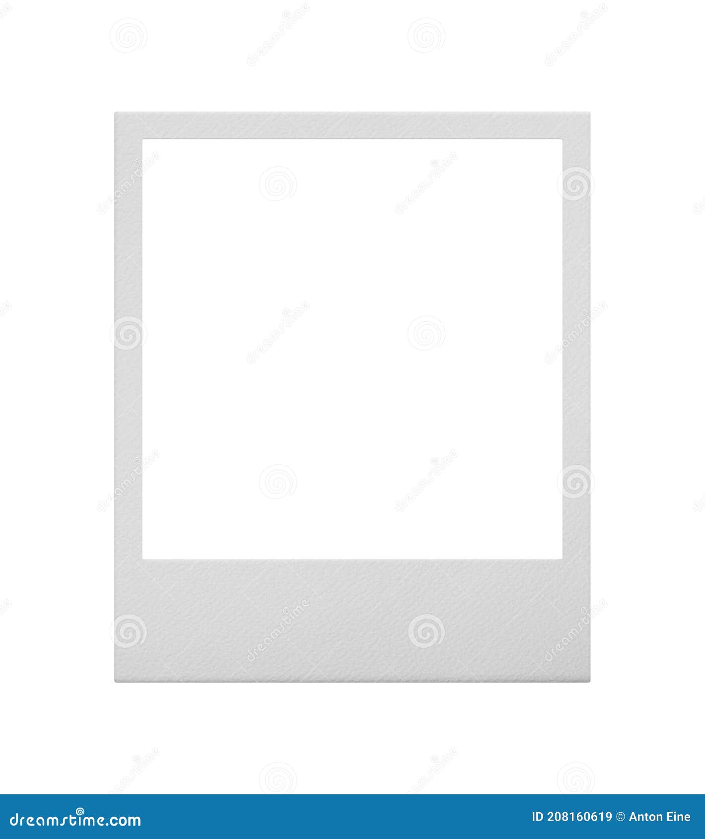 One Empty Instant Photo Frame Isolated on White Stock Image - Image of ...
