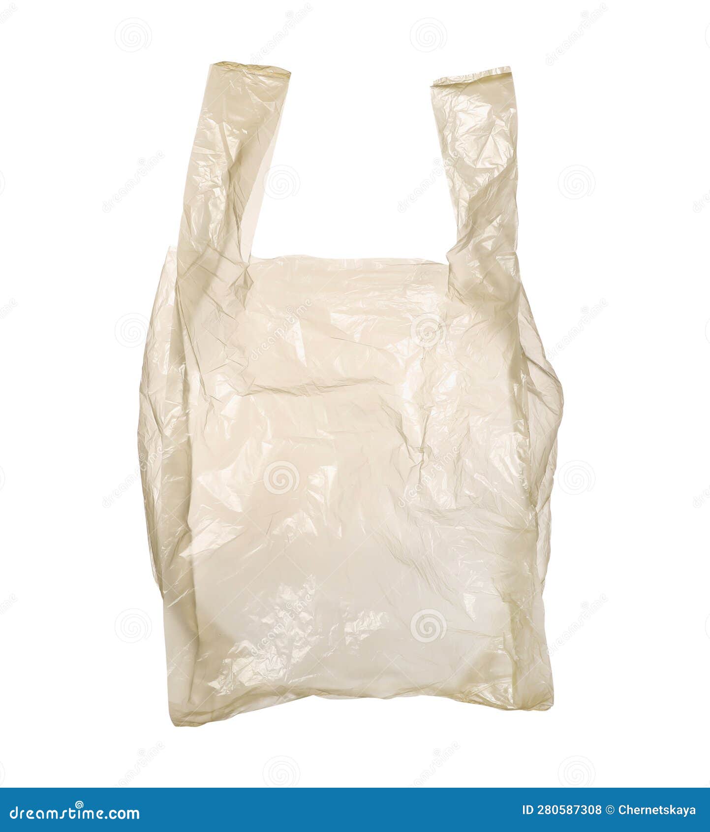 One Empty Plastic Bag Isolated on White Stock Photo - Image of plastic, packet: 280587308
