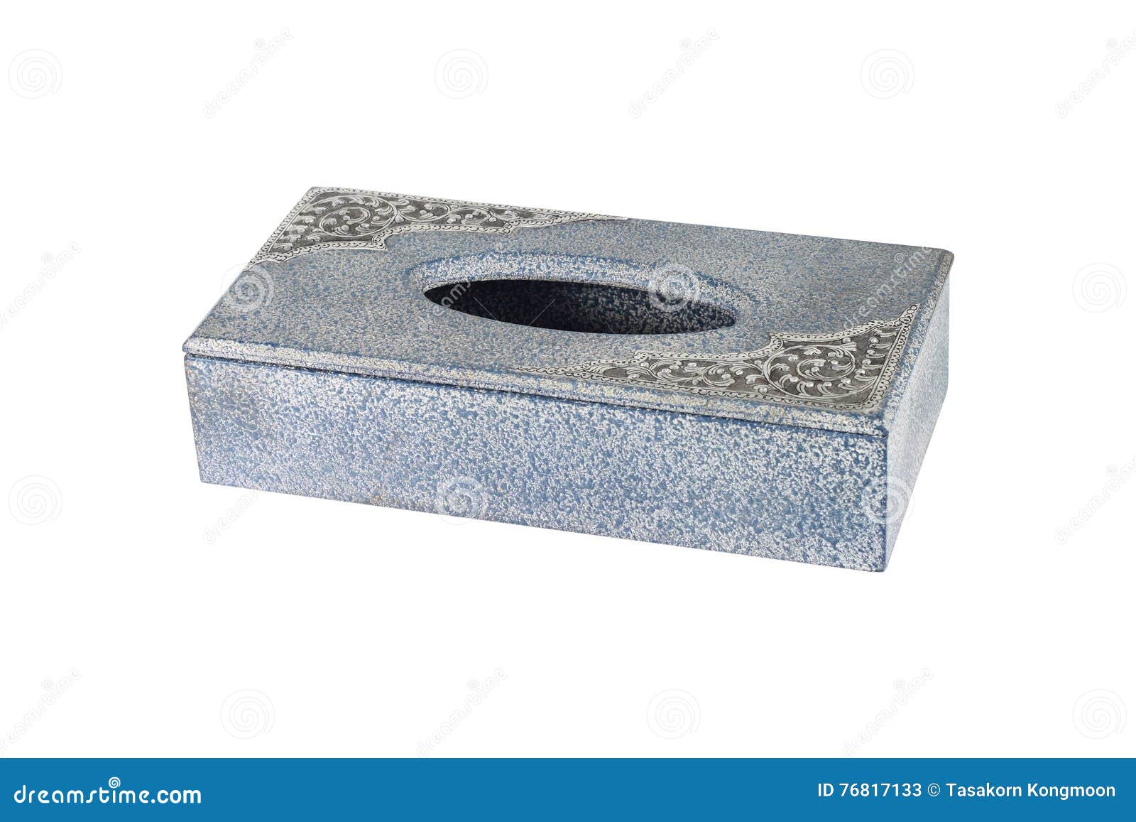 One Empty Wooden Tissue Box Isolated on White Stock Image - Image of ...