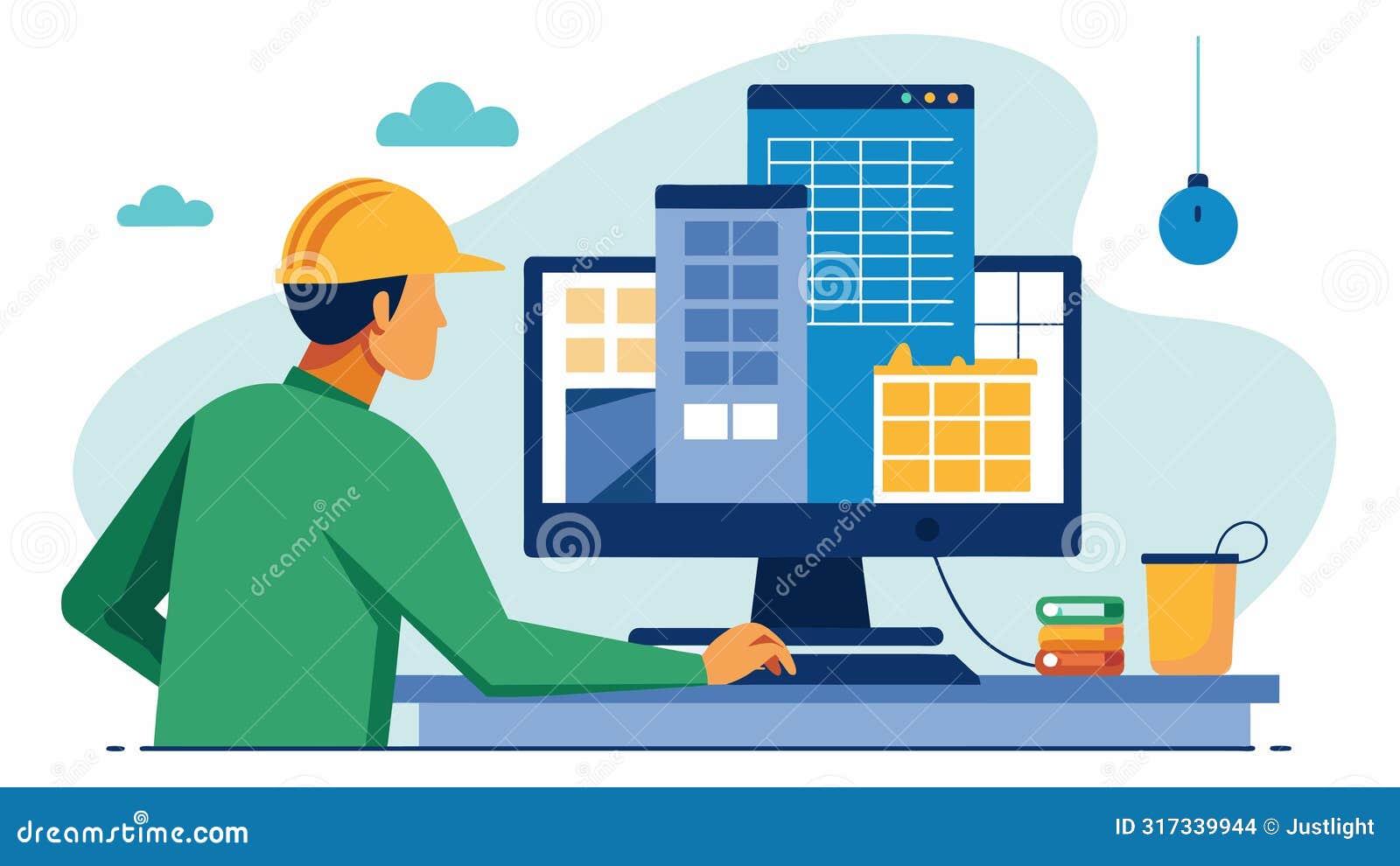 One Engineer Clicks Away On His Mouse Adjusting The Dimensions And ...