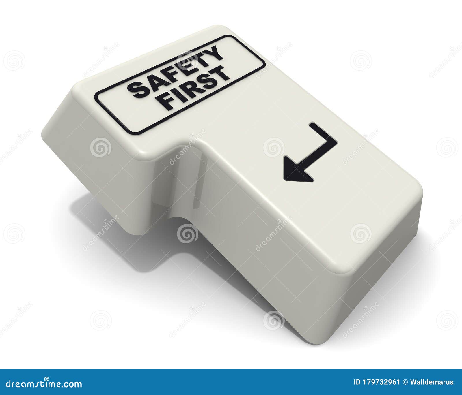 One Enter Key of Keyboard Labeled Safety First Stock Illustration ...