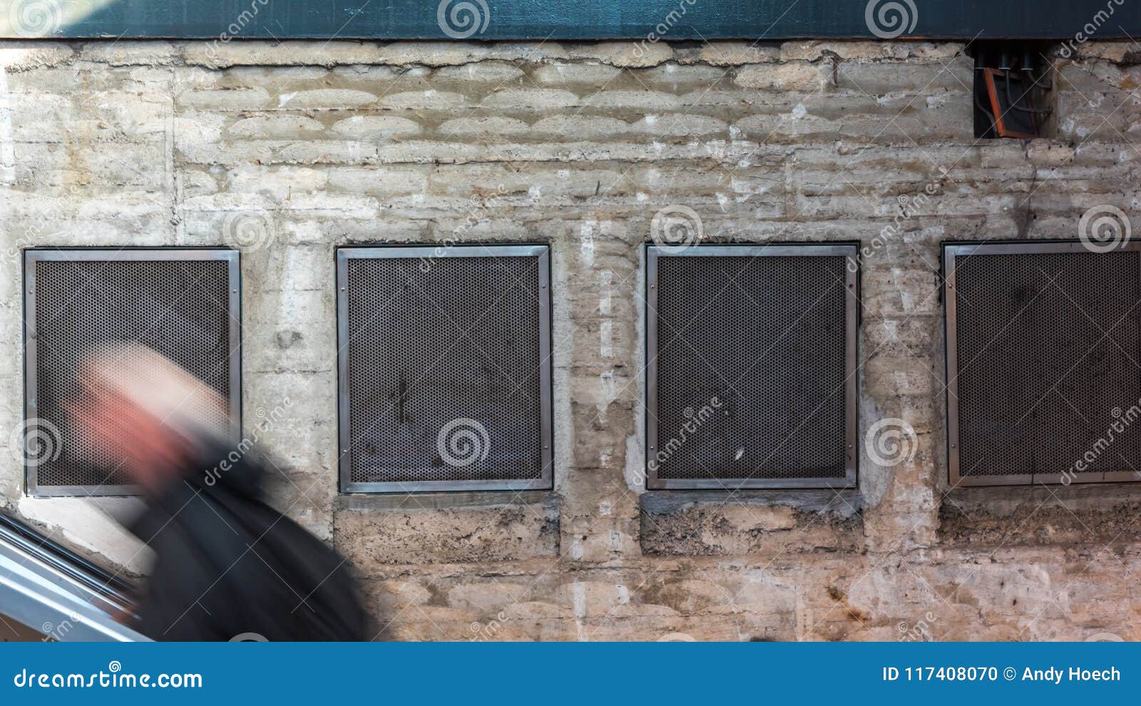 The one on the escalator stock photo. Image of bricks - 117408070