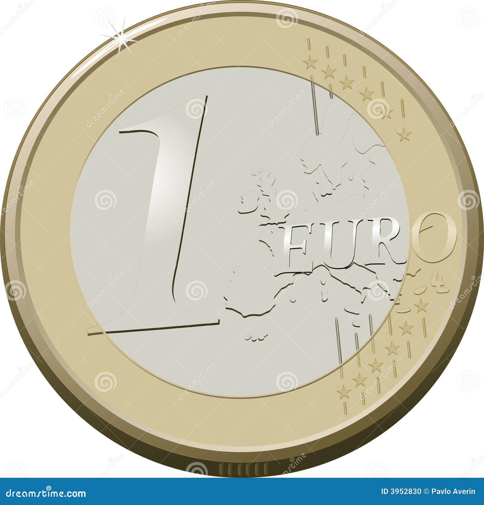 One euro stock vector. Illustration of isolated, euro - 3952830
