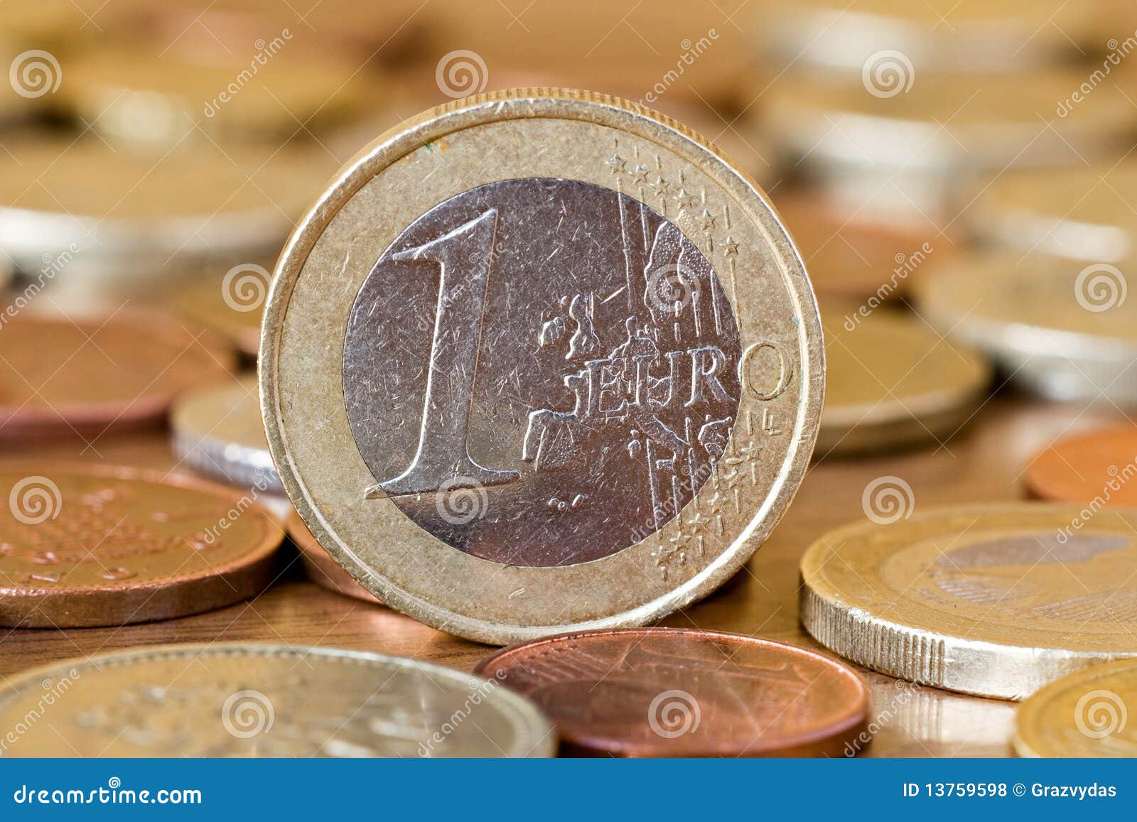 One euro coin stock photo. Image of economy, discount - 13759598