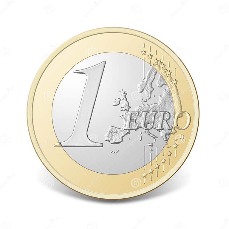 One euro coin. stock photo. Image of business, number - 18194682