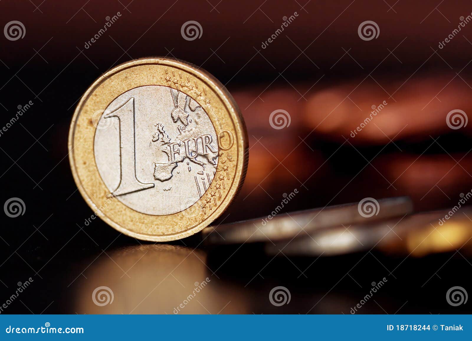 One euro coin stock photo. Image of pound, exchange, pounds - 18718244