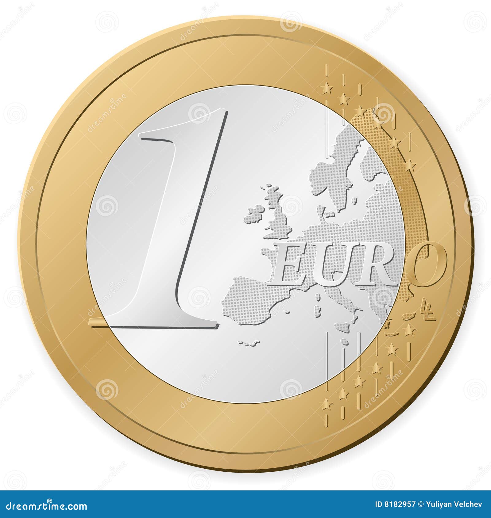 Coin Euro One Vector Stock Illustrations – 714 Coin Euro One Vector ...