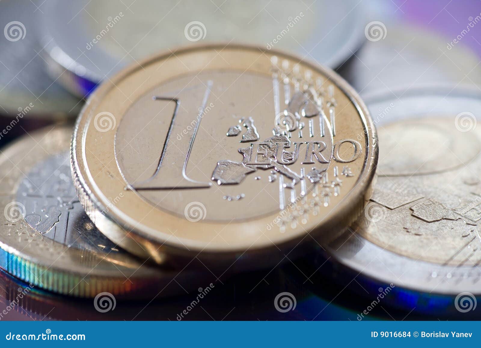 One euro coin stock photo. Image of rich, business, bank - 9016684