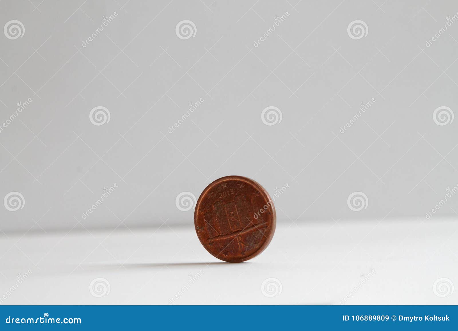 One Euro Coin on Isolated White Background Denomination is One Euro ...