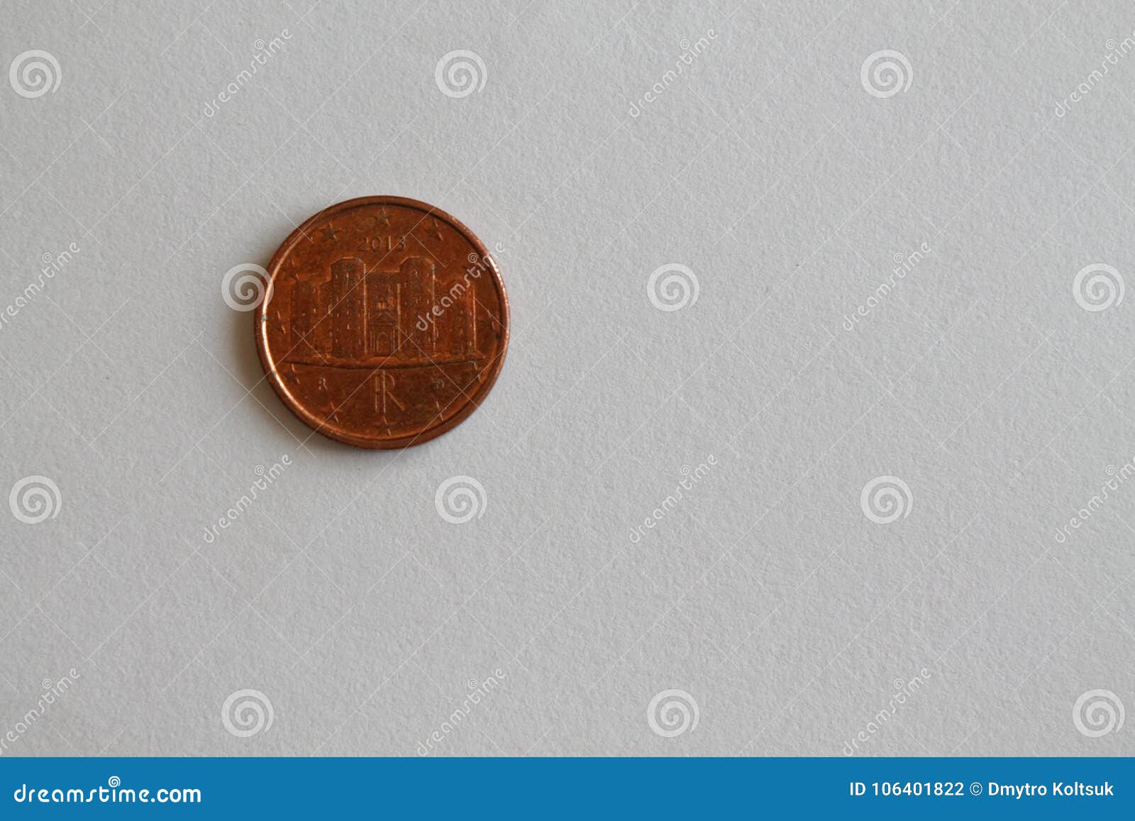 One Euro Coin Lie on Isolated White Background Denomination is 1 Euro ...