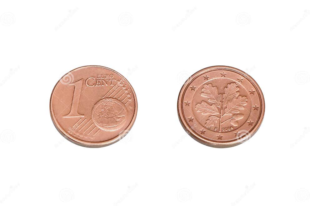 One eurocent coin stock image. Image of metal, finance - 25866273
