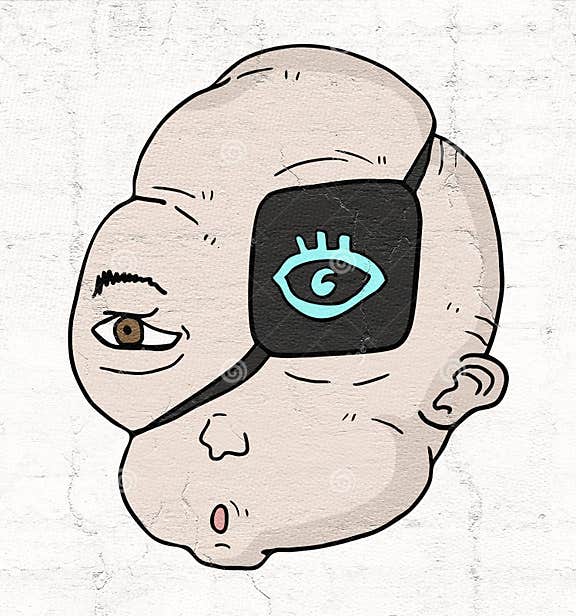 One eye draw stock illustration. Illustration of draw - 80077600