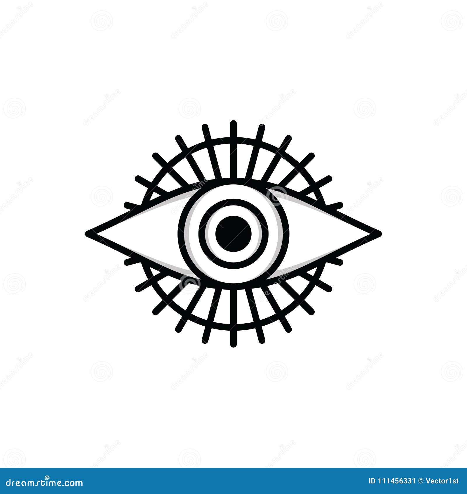 One Eye Sign Symbol Logo Logotype Stock Vector - Illustration of icon ...