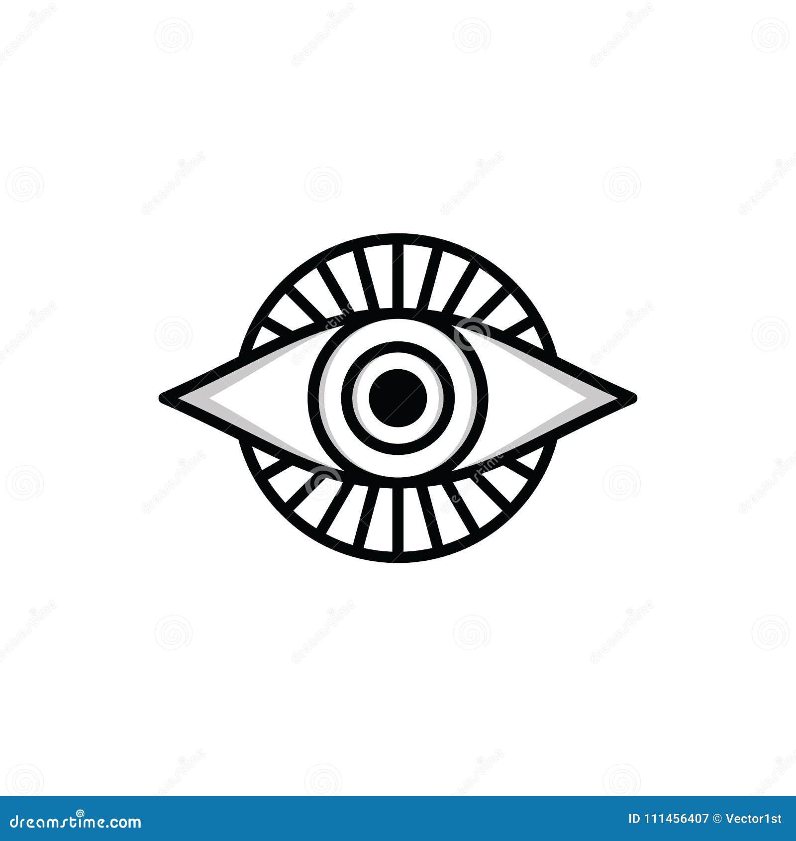 One Eye Sign Symbol Logo Logotype Stock Vector - Illustration of shape ...