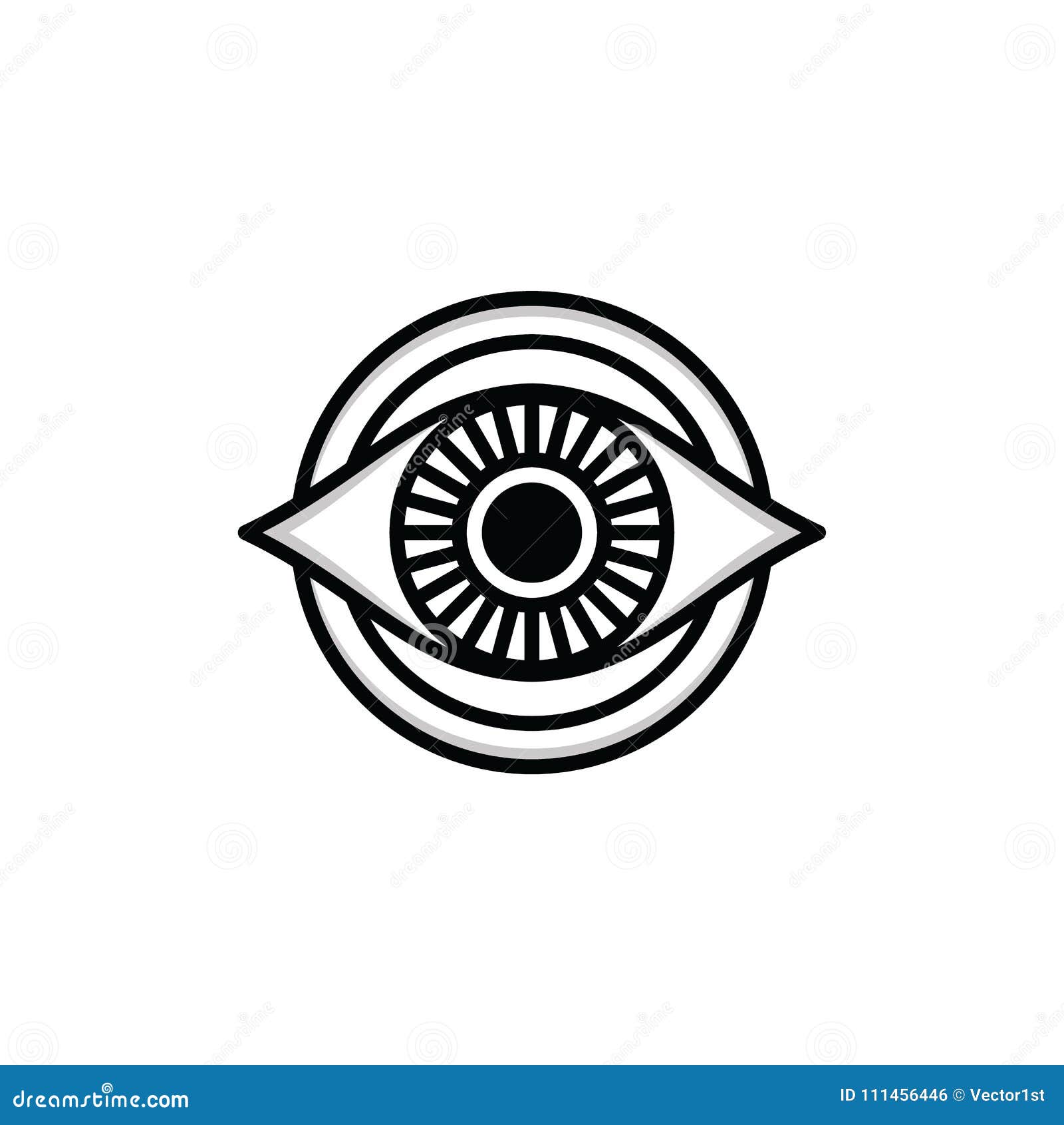 One Eye Sign Symbol Logo Logotype Stock Vector - Illustration of ...