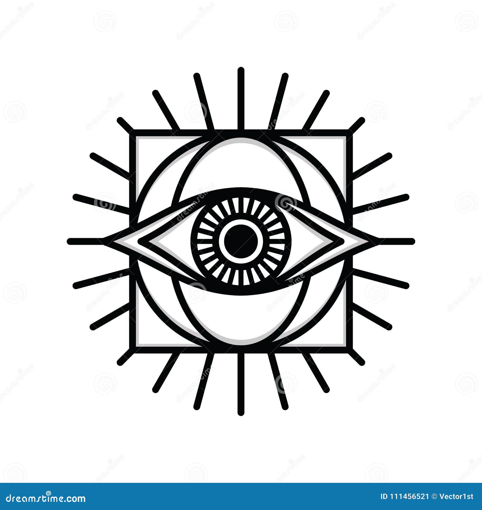 One Eye Sign Symbol Logo Logotype Stock Vector - Illustration of ...