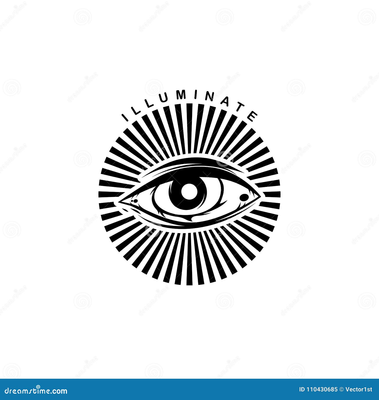 One Eye Theme Sign Template Stock Vector - Illustration of movement ...