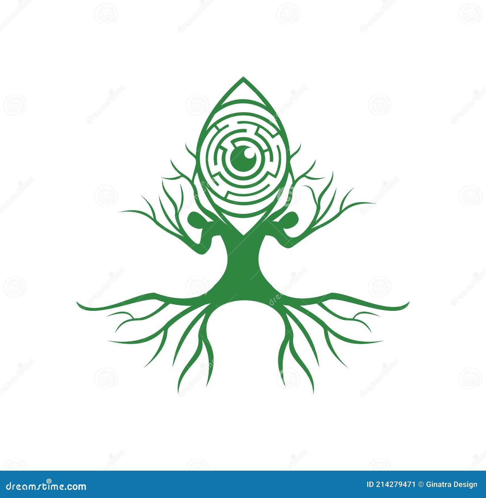 One Eye Tree People Sign stock vector. Illustration of eyes - 214279471