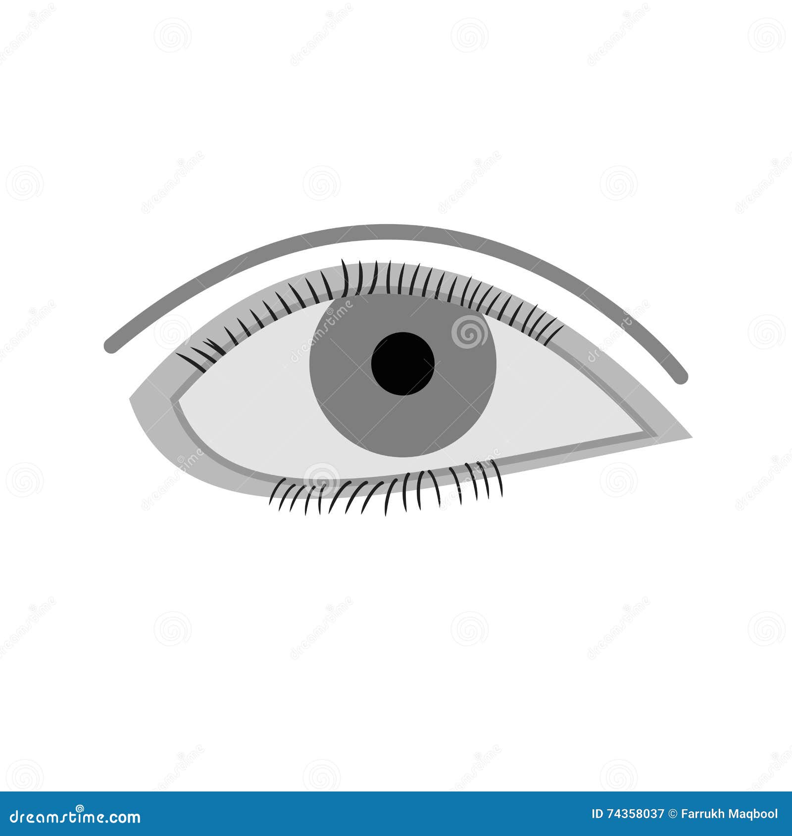 One Eye stock vector. Illustration of icon, optic, biometric - 74358037