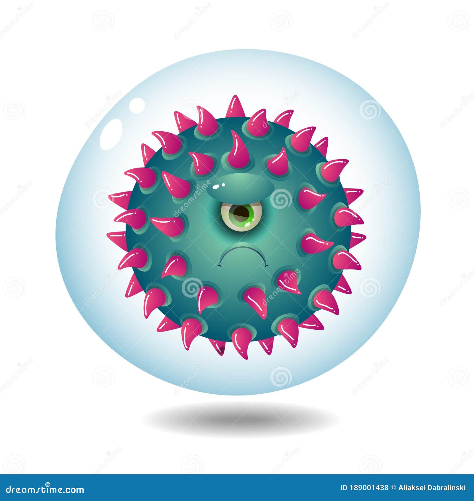 Evil Microbe Character. Cartoon Flu Disease Bacteria | CartoonDealer ...