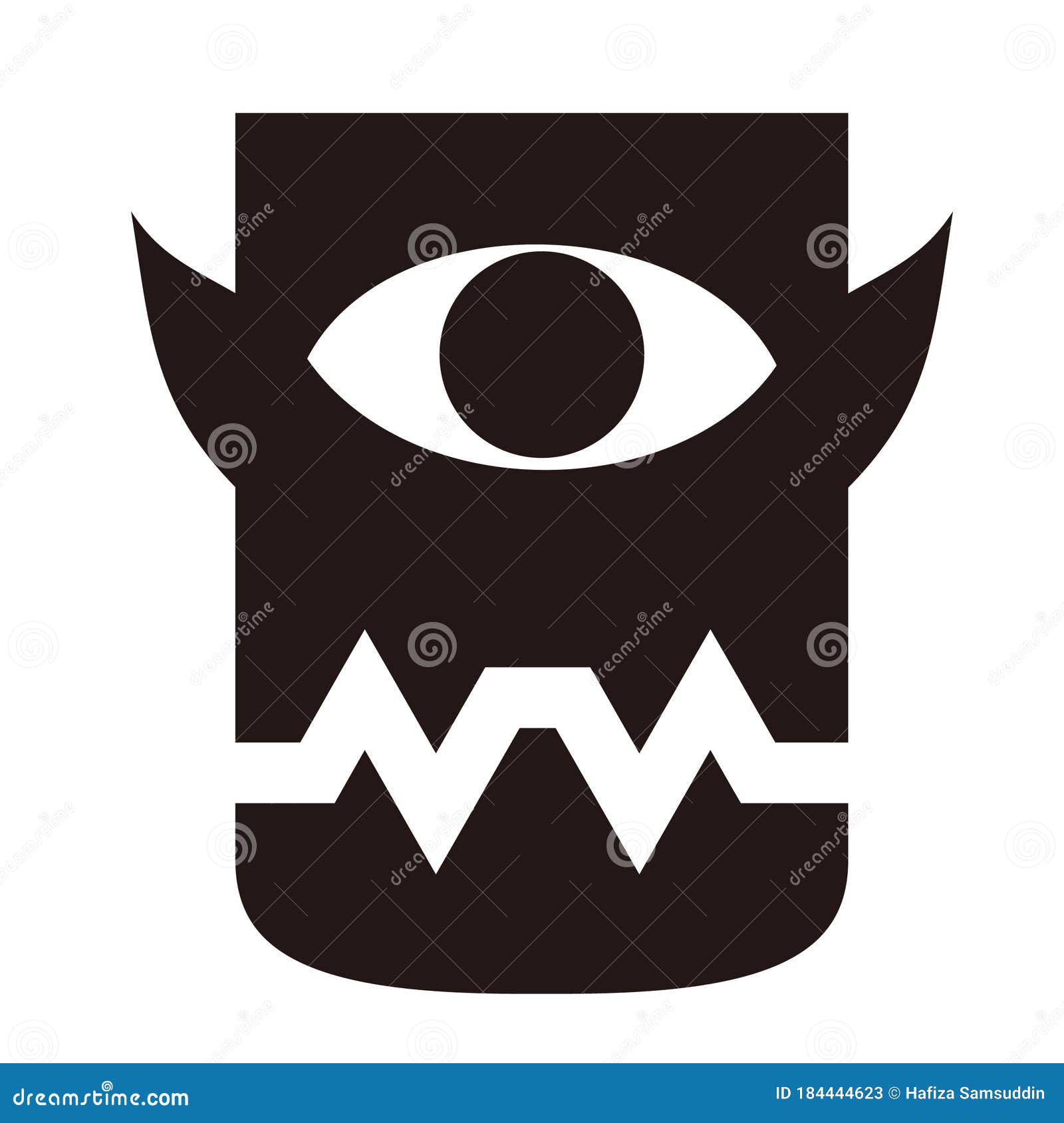 One Eyed Monster. Vector Illustration Decorative Background Design ...