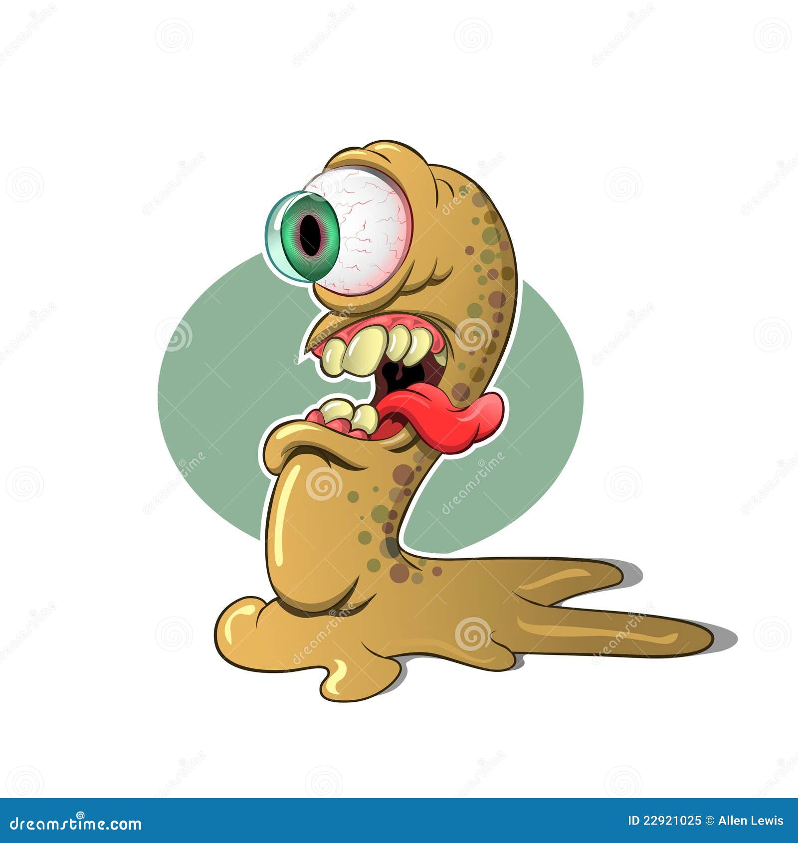 One Eyed Worm Creature stock vector. Illustration of squirm - 22921025